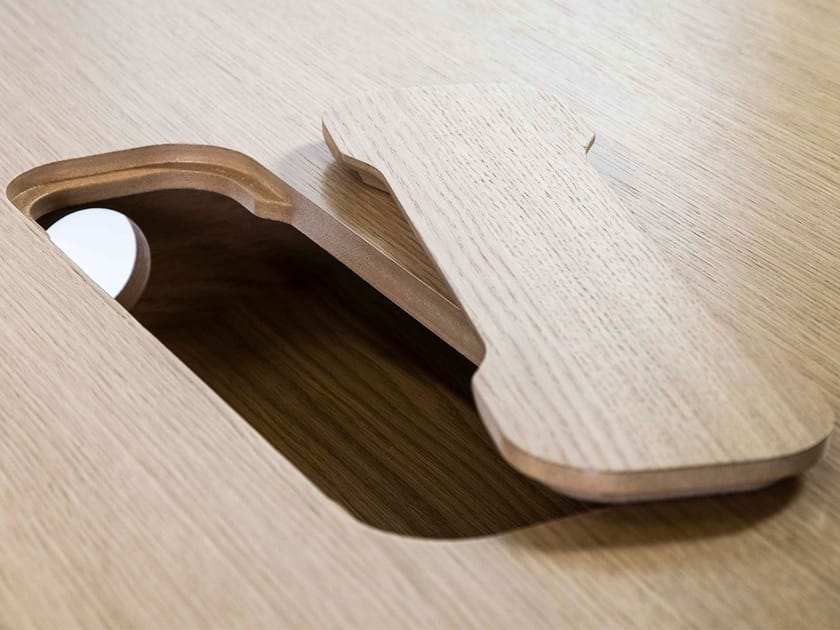 THEODORE | Meeting table Solid wood meeting table with cable management ...