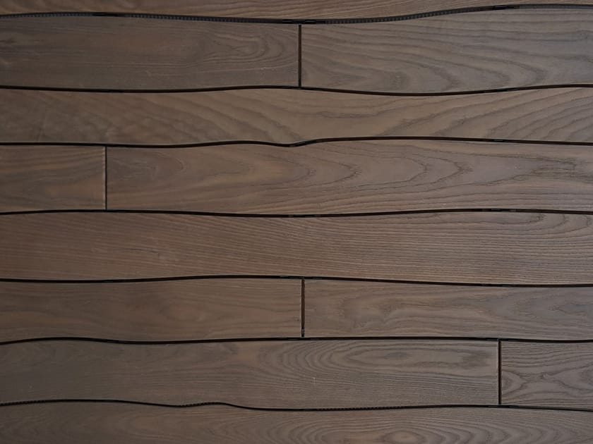 Thermo ash modular curved decking THERMORY WITH BOLE By Bolefloor