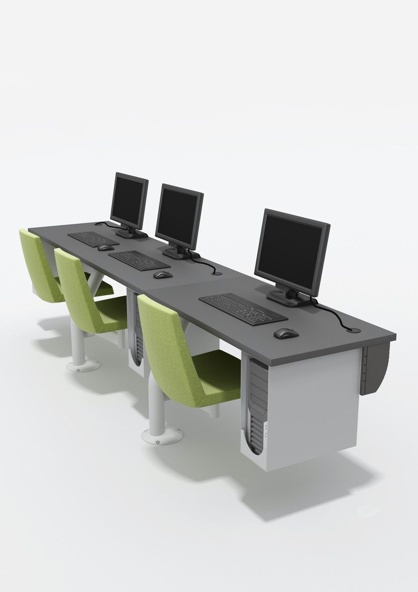 THESI Modular bench desk with integrated chairs By Ares Line | design ...