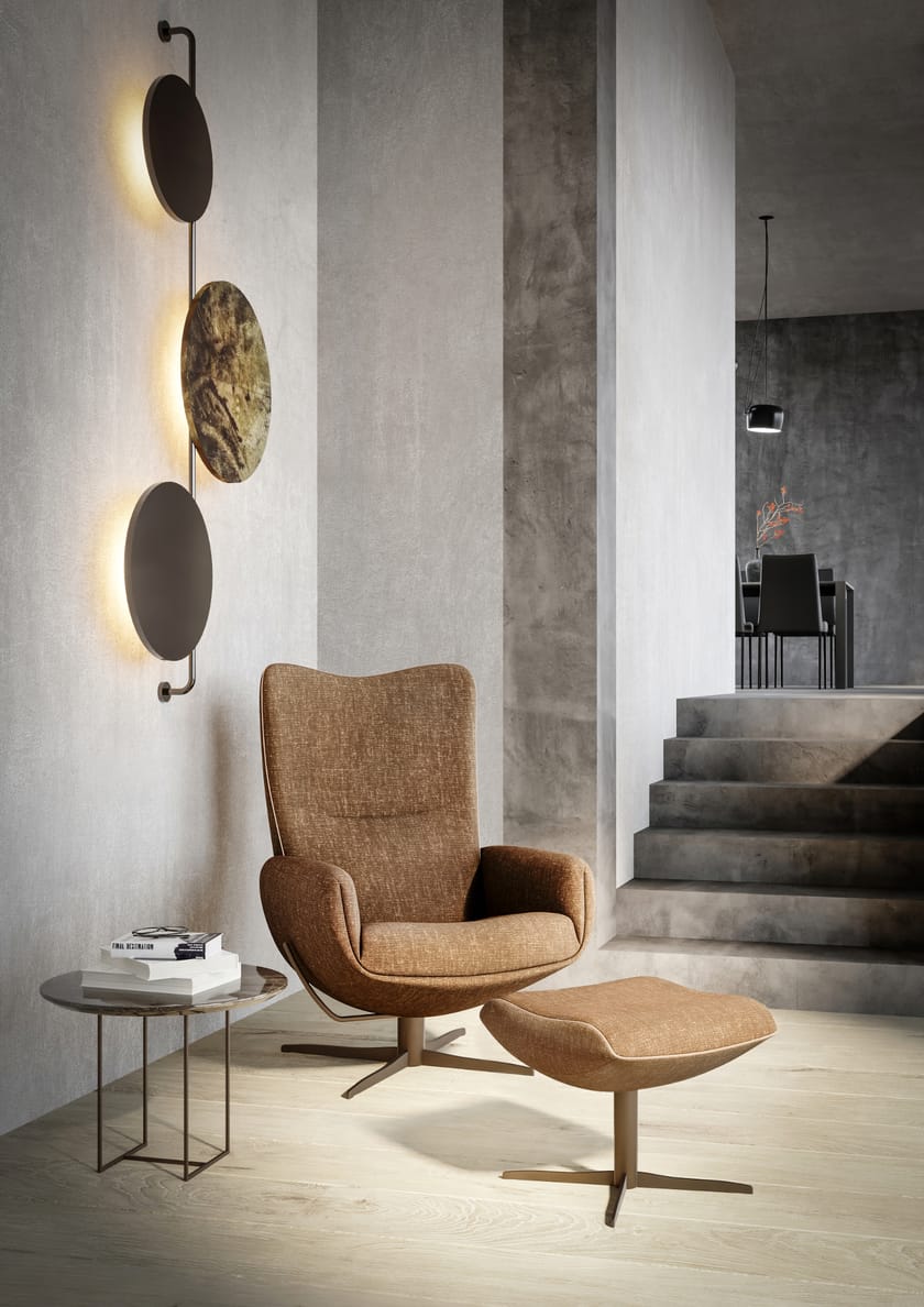 Swivel fabric armchair with 4-spoke base TIME-OUT By JORI design ...