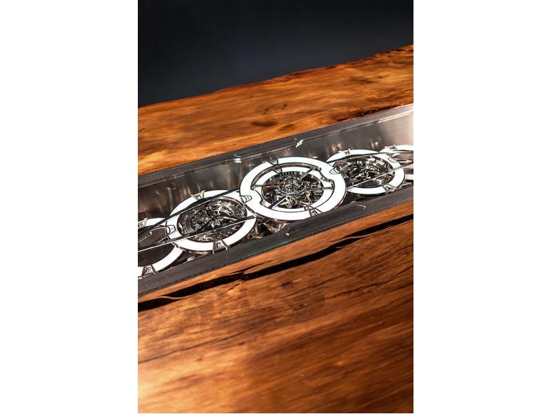 Rechteckiger Tisch aus Kauri-Holz TIMELESS By Riva 1920 Design Marco Piva, HELIDON XHIXHA ...