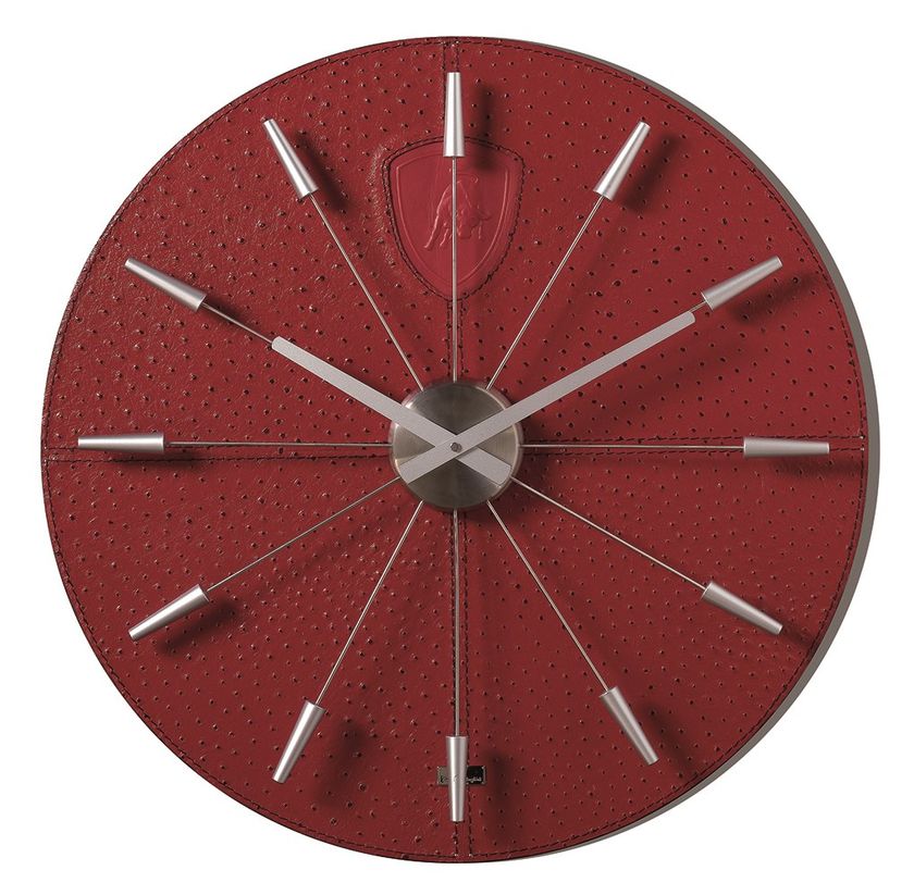 TL | Leather clock By Tonino Lamborghini Casa