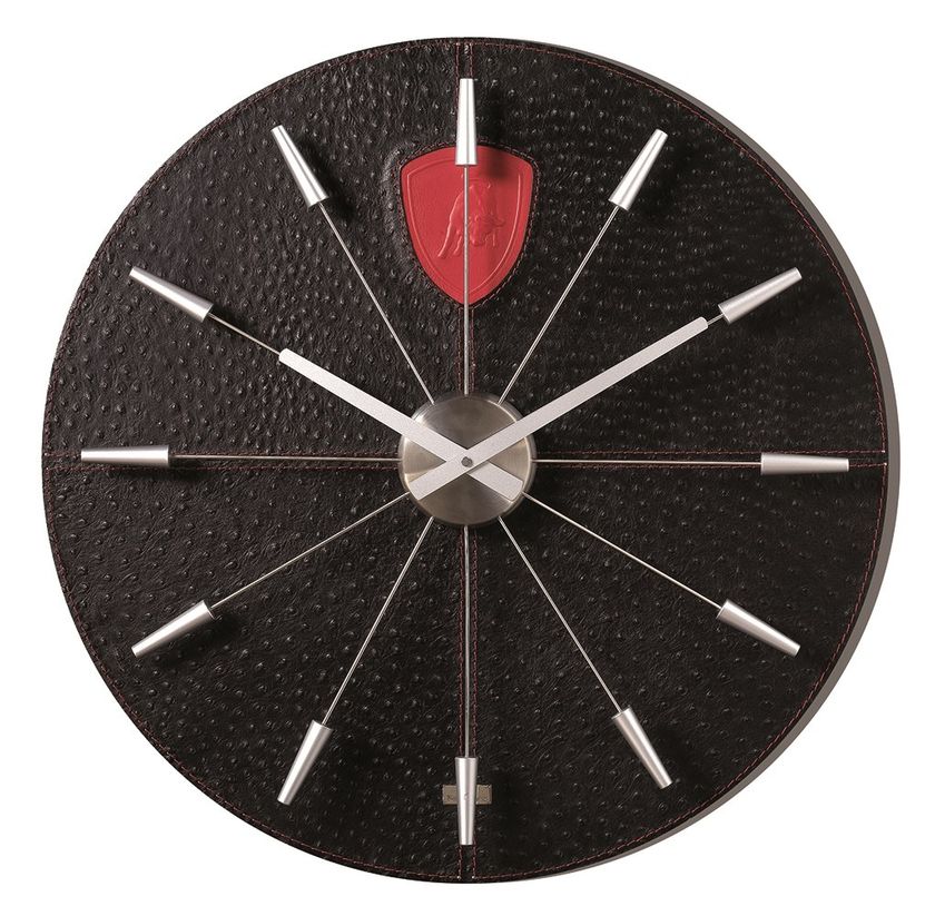 TL | Leather clock By Tonino Lamborghini Casa