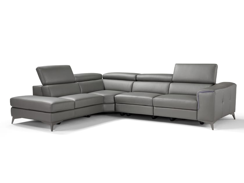 Divano a 5 posti angolare relax in pelle TOKYO By Max Divani