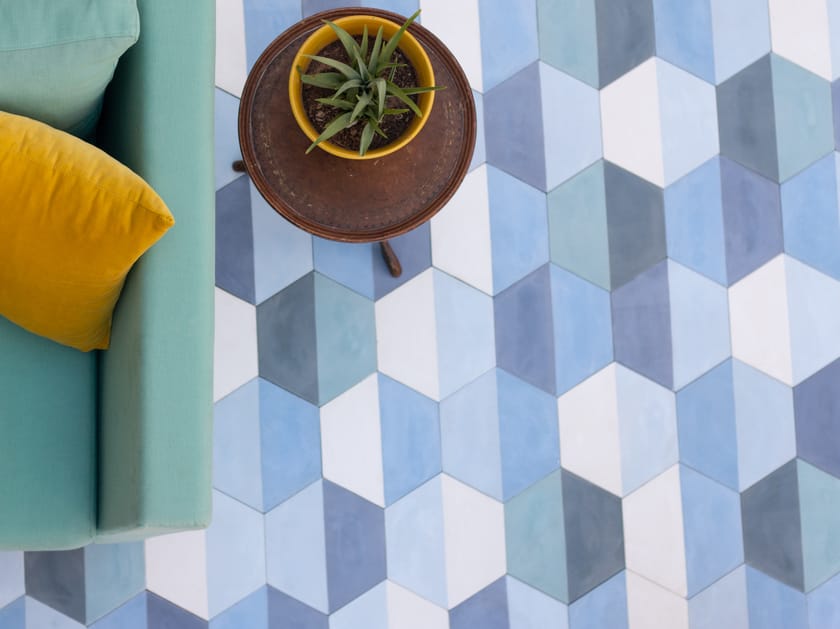 Handmade cement wall/floor tiles TOKYO Hexagonal Collection By Suddart
