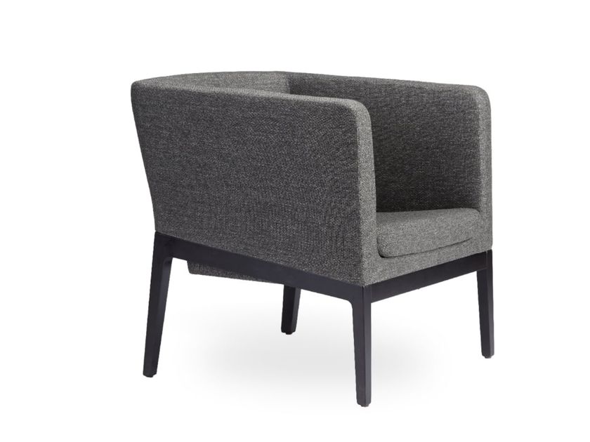 TONIC WOOD Fabric easy chair with armrests By ROSSIN | design Lorenz+Kaz