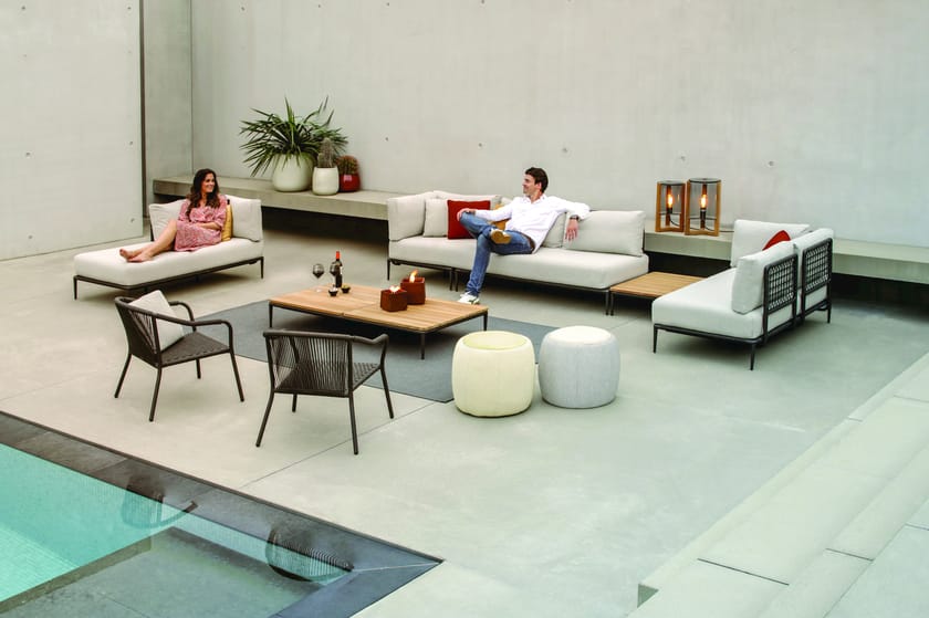 Pouf da giardino sfoderabile contenitore TONO Collezione Tono By Royal Botania design Kris Van ...