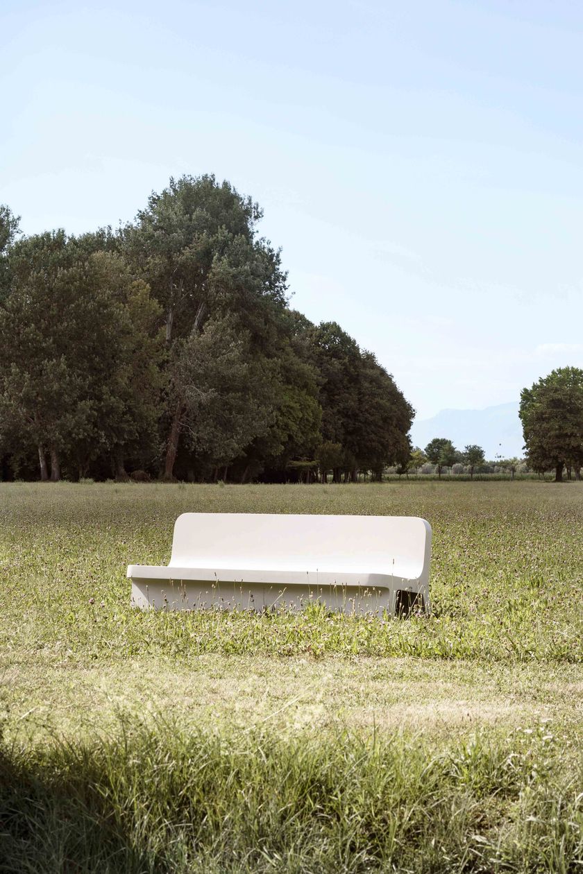TORCELLO Cimento® bench with back By Cimento | design Koz Susani Design