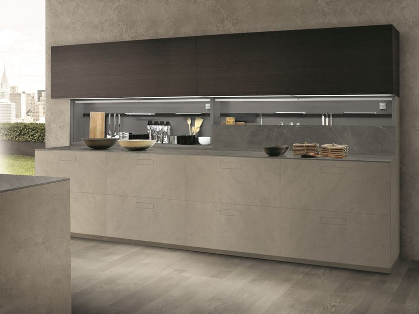 Cocina con isla con tiradores integrados TOUCH 02 By Composit diseño Piergiorgio Cazzaniga