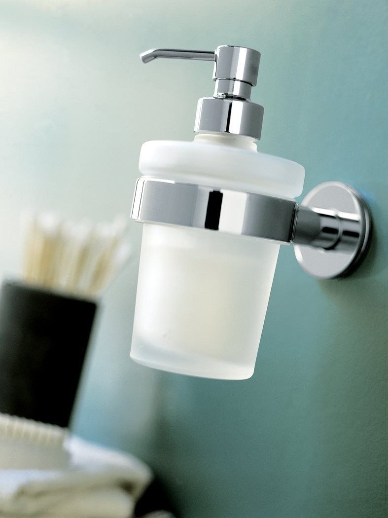TOUCH Wall-mounted satin glass Bathroom soap dispenser By INDA®