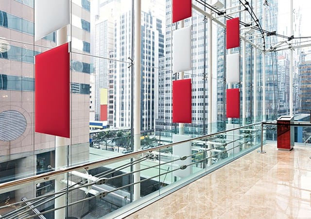 Hanging acoustic panel TRA By Caimi Brevetti design Marc Sadler