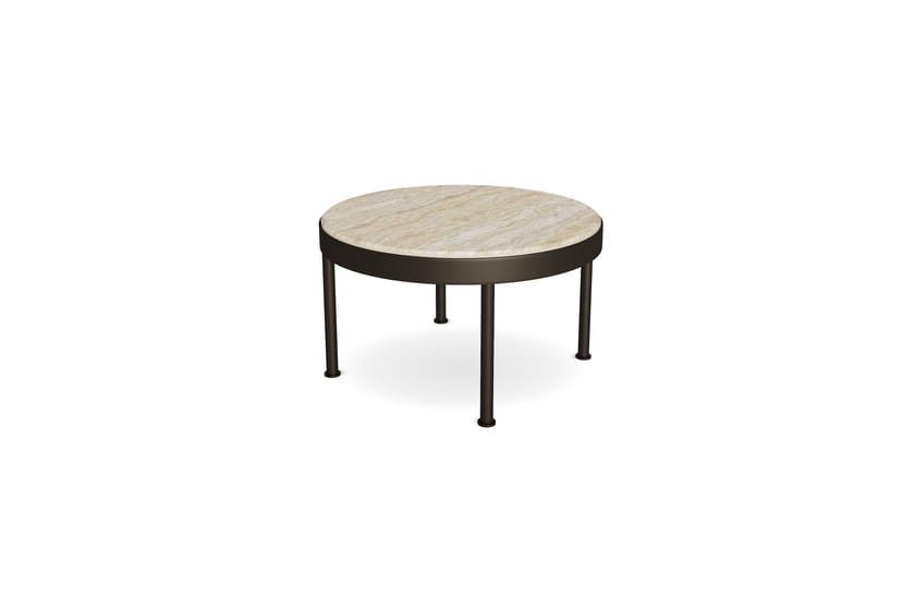 TRACE Round marble garden side table By Myface