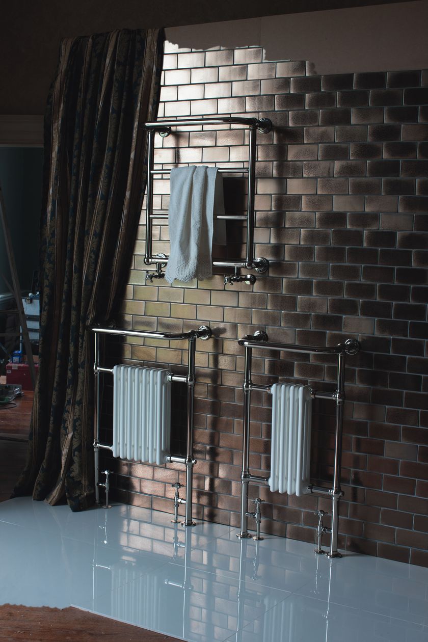 TRAFALGAR Floor-standing towel warmer By Burlington Bathrooms