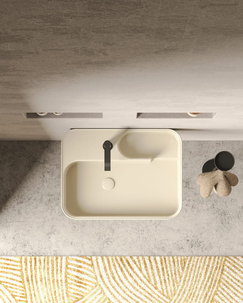 TRAMA Ceramic washbasin By Nic | design Studio 63