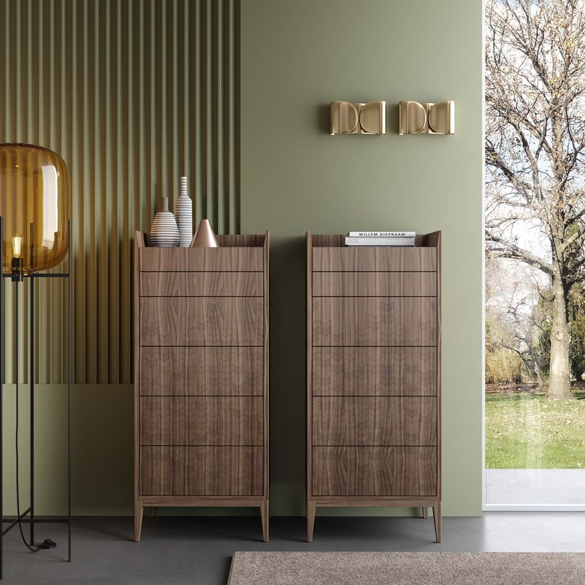 TRAME Walnut chest of drawers By Barba design | design Manuela Pelizzon