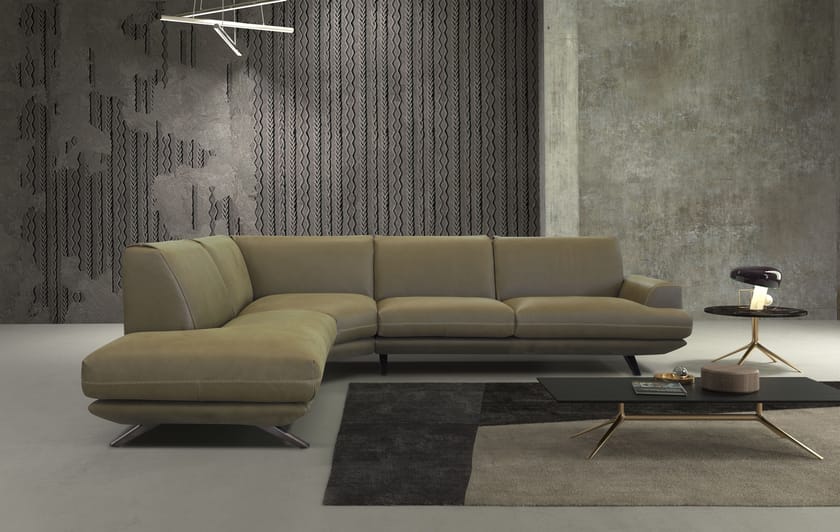 TRENDY Ecksofa aus Leder By Rossini Sofas