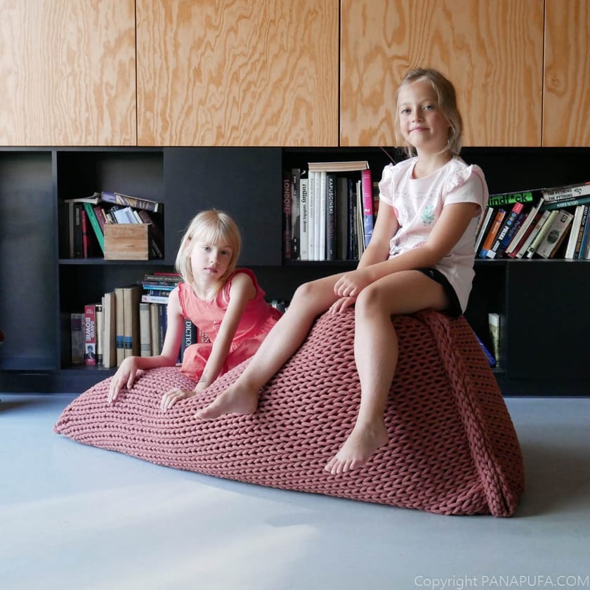 Cotton bean bag TRIANGLE ROPE POUF By PANAPUFA