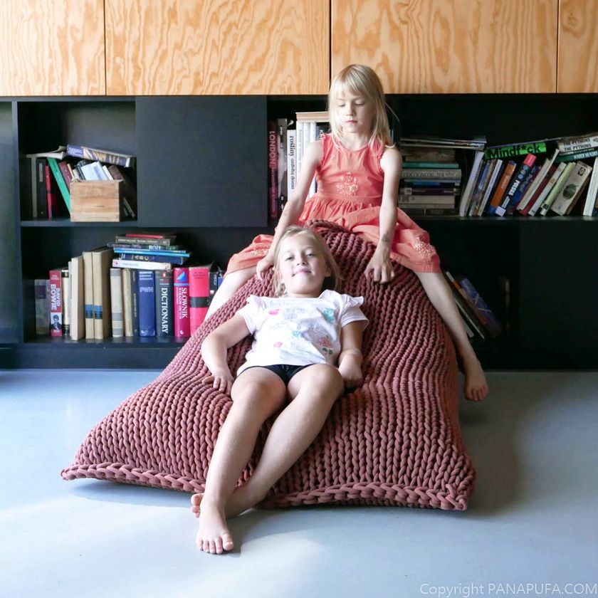 Cotton bean bag TRIANGLE ROPE POUF By PANAPUFA