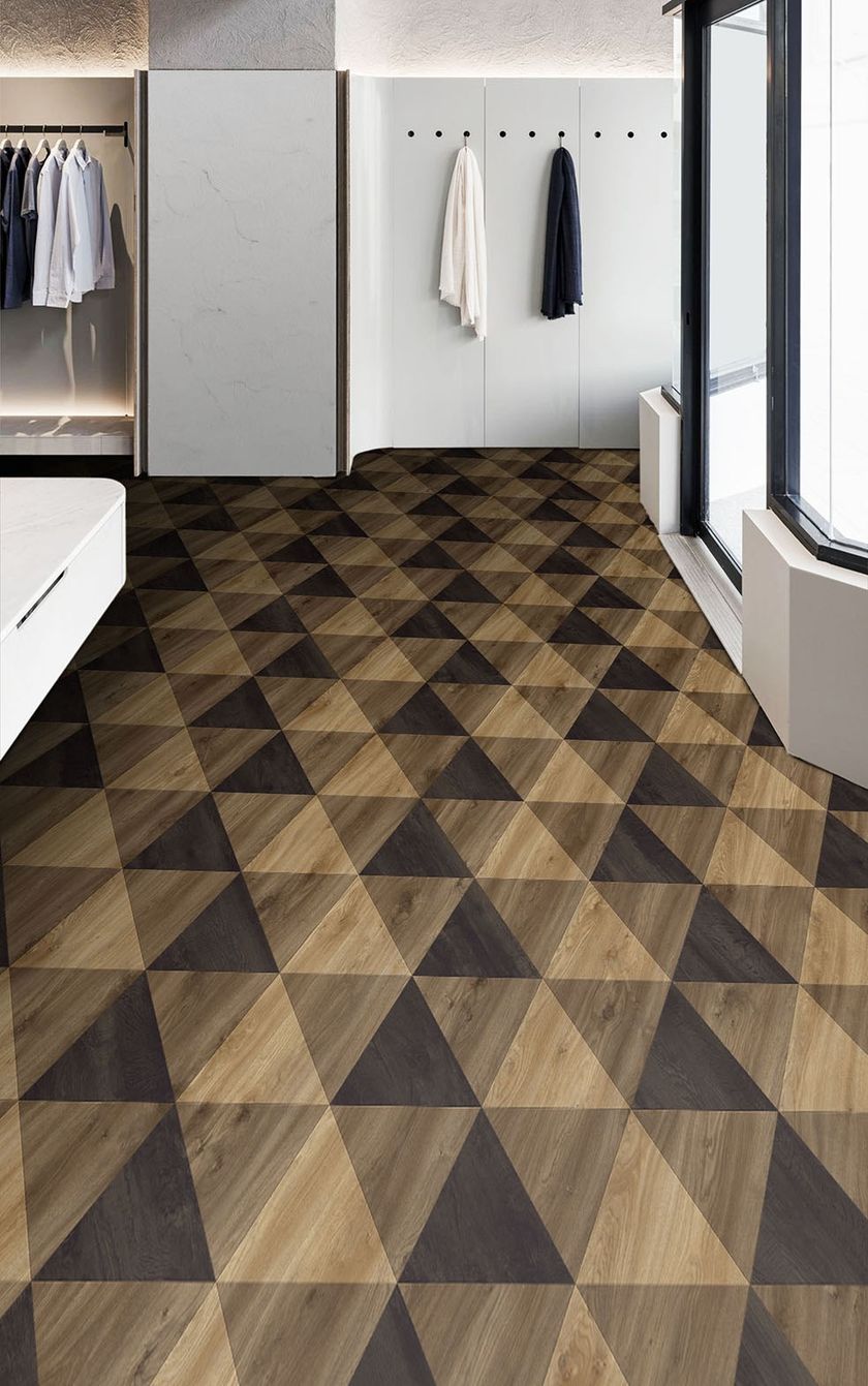 Pavimento in LVT STUDIO MOODS - TRIANGLES By IVC Commercial