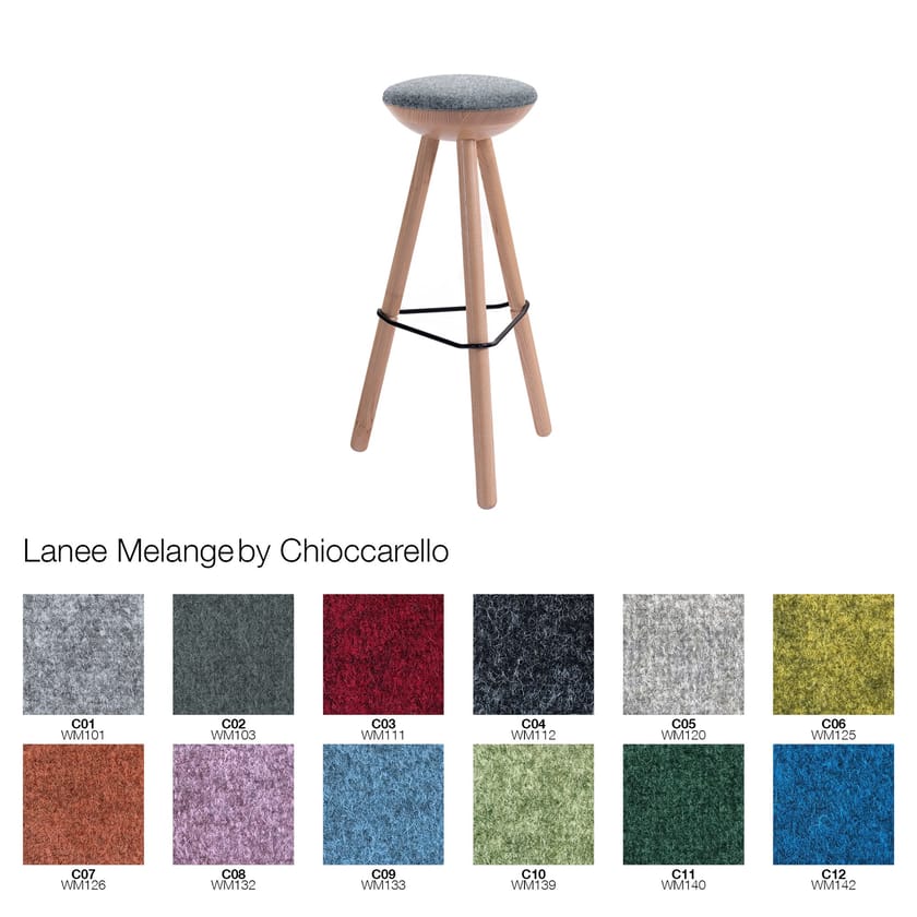 TRIBUT Wooden stool with footrest By Askia | design Dragos Motica