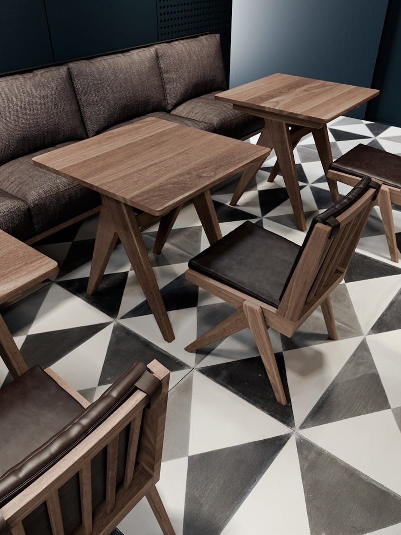TRIBUTE Square solid wood dining table By KARPENTER | design Hugues ...