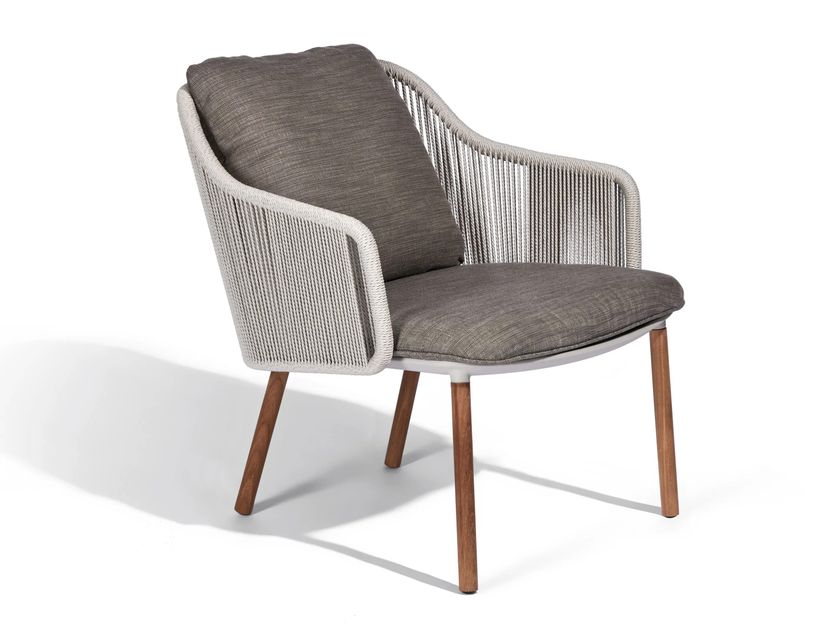SENJA Aluminium garden armchair with armrests By TRIBÙ
