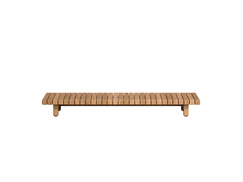 VIS À VIS Low teak coffee table By TRIBÙ