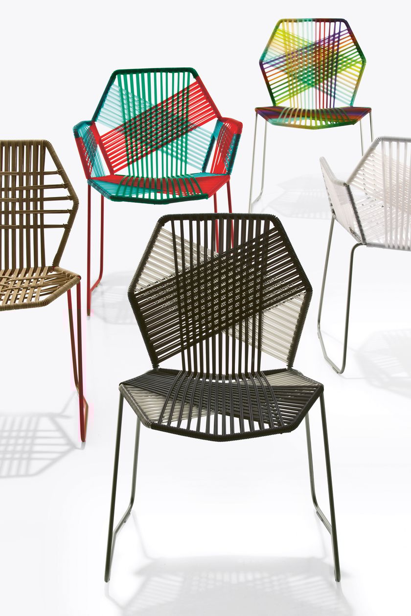 TROPICALIA Polymer cord woven chair with armrests By Moroso | design ...