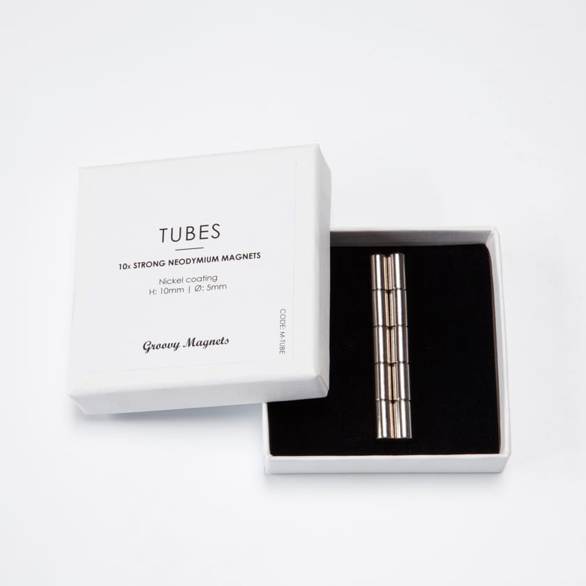 Metal magnet TUBES By Groovy Magnets