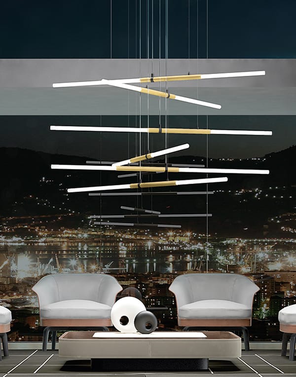 Lampada a sospensione a LED TUBI By NEXO LUCE