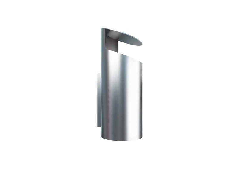 Wall-mounted outdoor stainless steel litter bin with lid TUBO KZ By ...