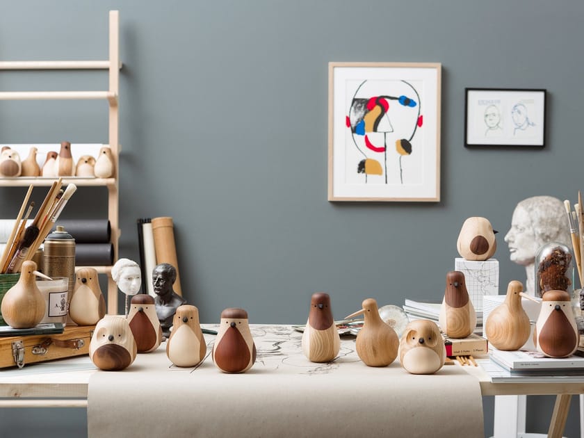 Wooden decorative object TURNED BIRD PIGEON By Hem design Lars Beller ...