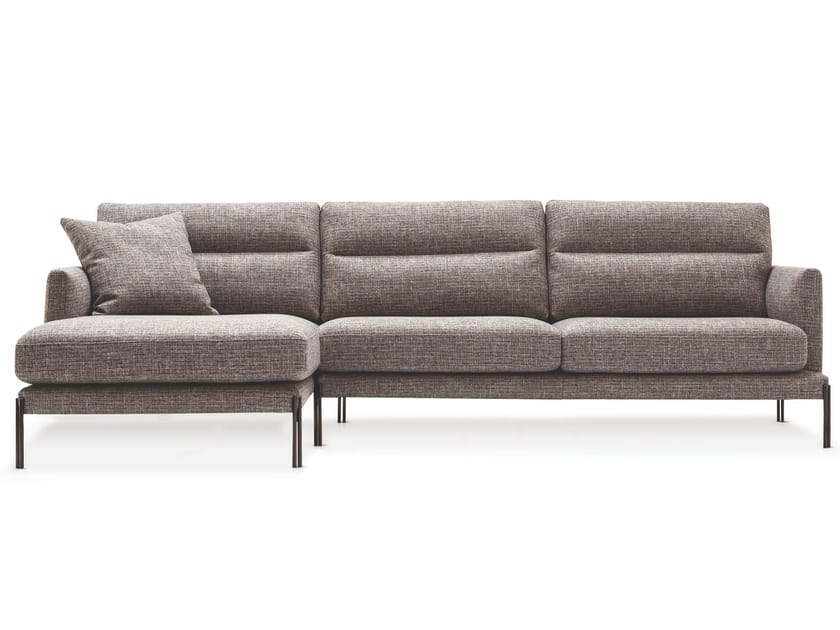 Divano in tessuto con chaise longue TWIN By Calligaris design Stefano ...