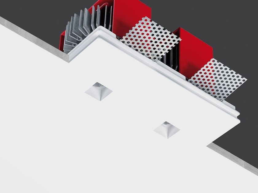 TWIN GENIUSQUARE Spot embutido LED de AirCoral® para teto By Buzzi & Buzzi