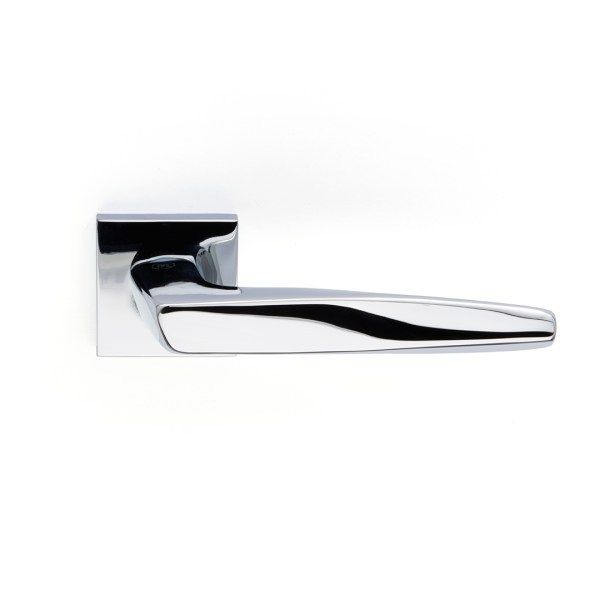 Brass door handle on rose TWIST FASHION By Pasini