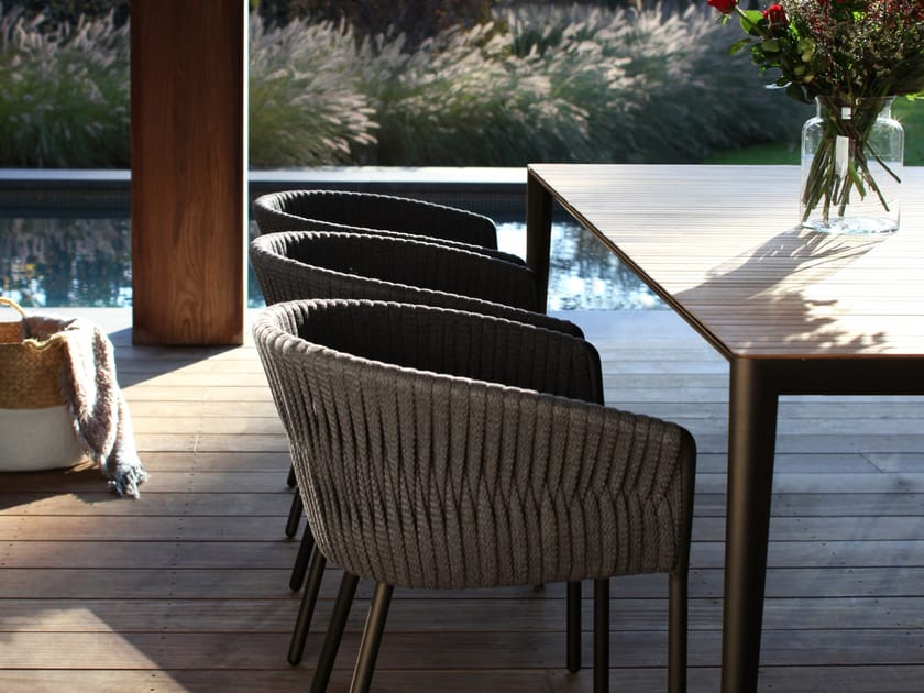 Garden chair with armrests TWIST By Royal Botania design Kris Van Puyvelde