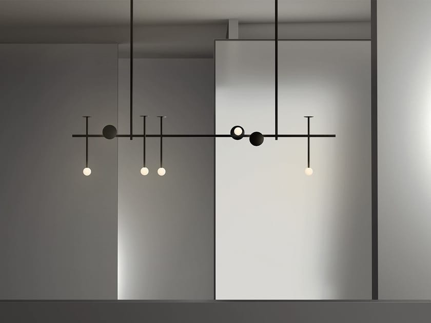 TYPOGRAPHY VELA GANTRY LED modular metal ceiling lamp By Rakumba