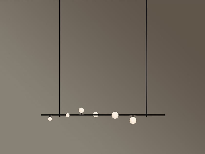 TYPOGRAPHY VELA GANTRY LED modular metal ceiling lamp By Rakumba