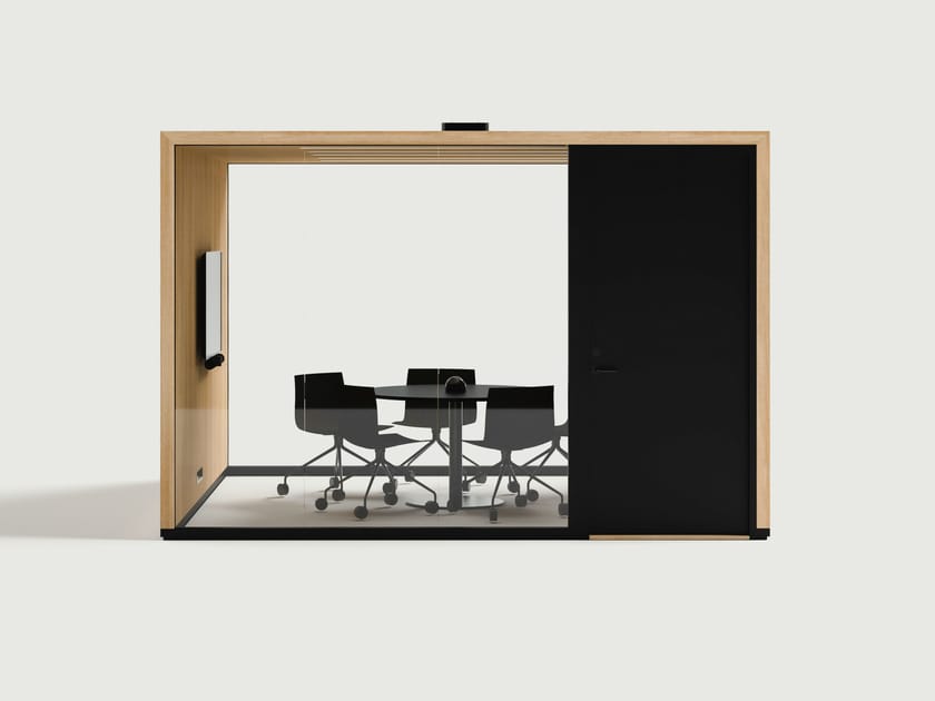 LOHKO FLEX 12 Acoustic wooden office booth with built-in lights By ...