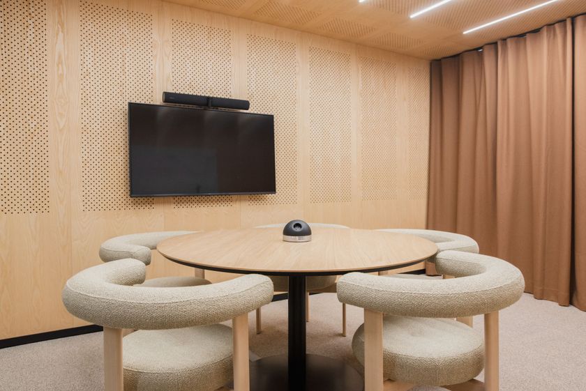 LOHKO FLEX 25 Acoustic wooden office booth with built-in lights By ...