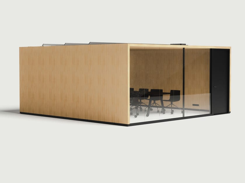 LOHKO FLEX 28 Acoustic wooden office booth with built-in lights By ...