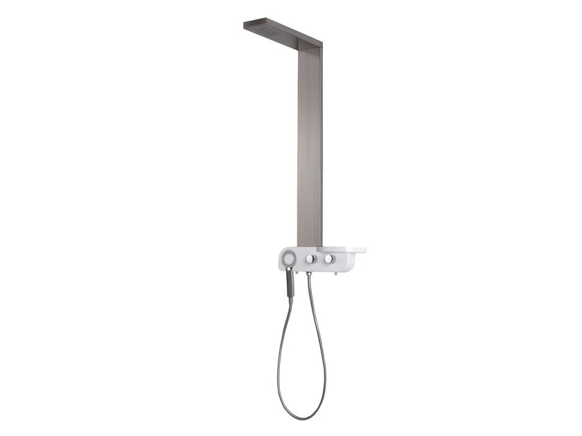 RIO Wall-mounted shower panel with diverter By Tamanaco
