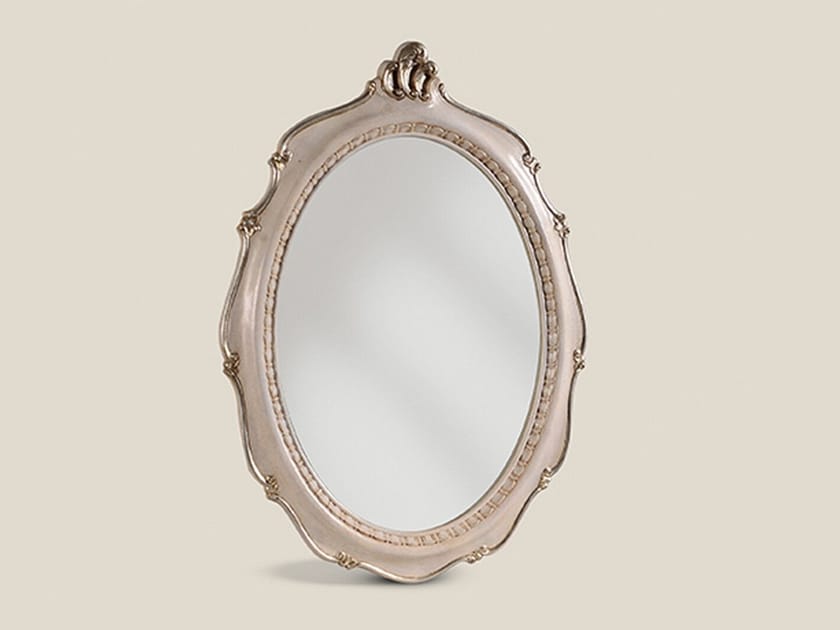 5475 Specchio ovale in legno con cornice By Tarocco Vaccari Group