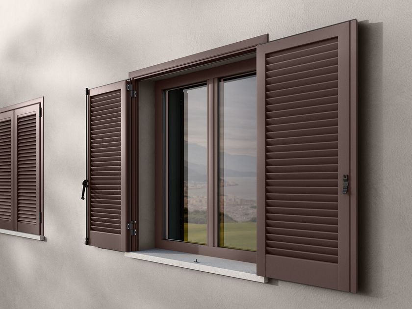 Evoluzione Persiana PERSIANA IN ALLUMINIO ROVERE GOLD 2 ANTE 140x140