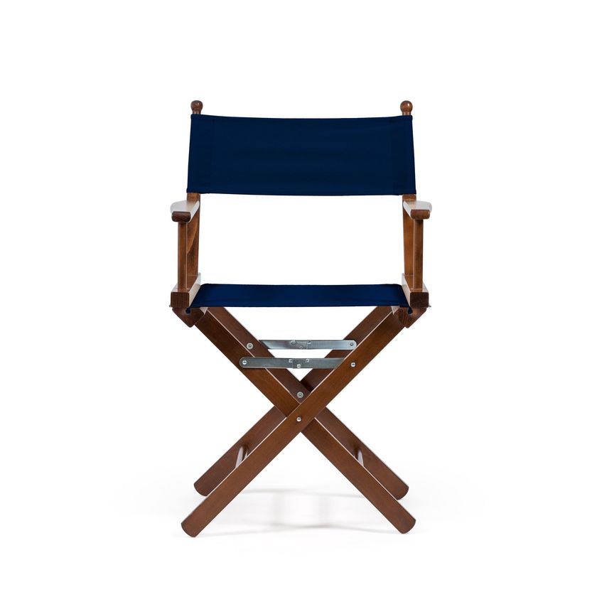 DIRECTOR'S CHAIR MIDNIGHT BLUE Chaise de jardin pliante en hêtre By Telami