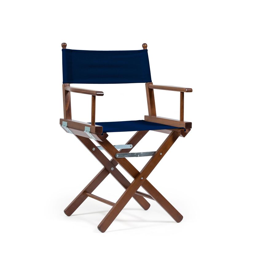 DIRECTOR'S CHAIR MIDNIGHT BLUE Chaise de jardin pliante en hêtre By Telami