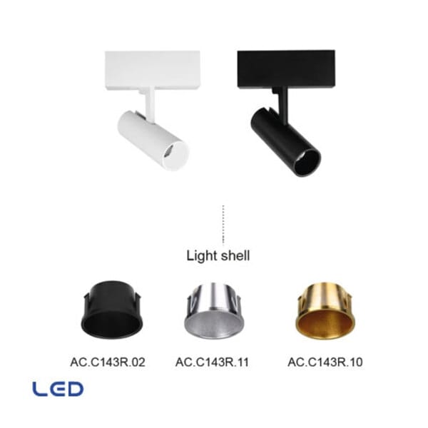 SWING-K Adjustable ceiling LED aluminium spotlight By Terzo Light