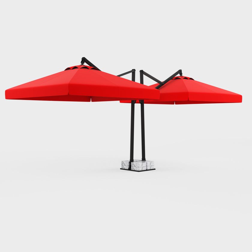 BANANA PLUS DOUBLE RECTANGULAR Garden umbrella By The Umbrella House
