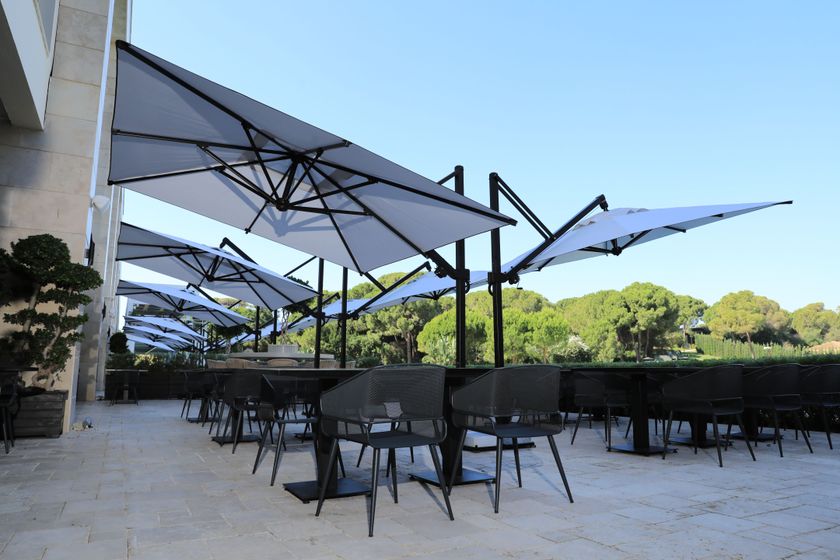 BANANA PLUS DOUBLE SQUARE Garden umbrella By The Umbrella House
