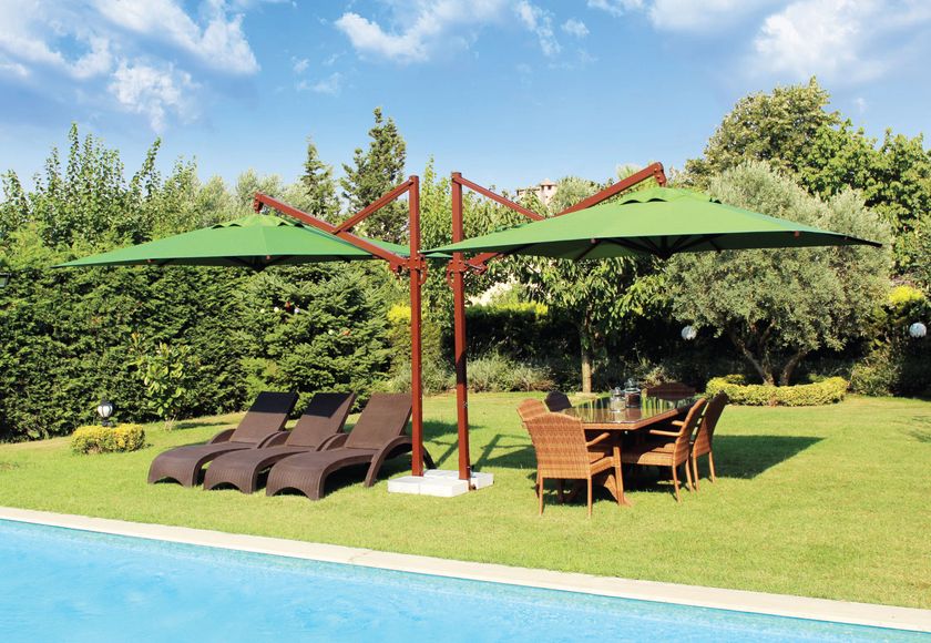 BANANA PLUS DOUBLE SQUARE Garden umbrella By The Umbrella House